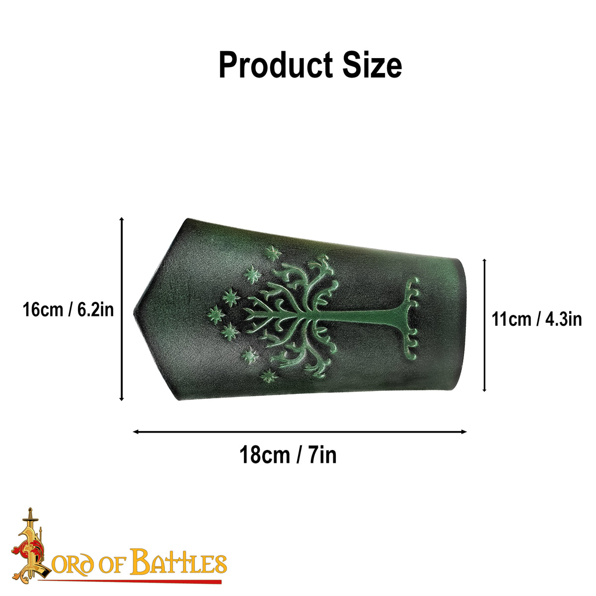 Tree of Gondor Leather Bracers - Green| Make Your Own Medieval