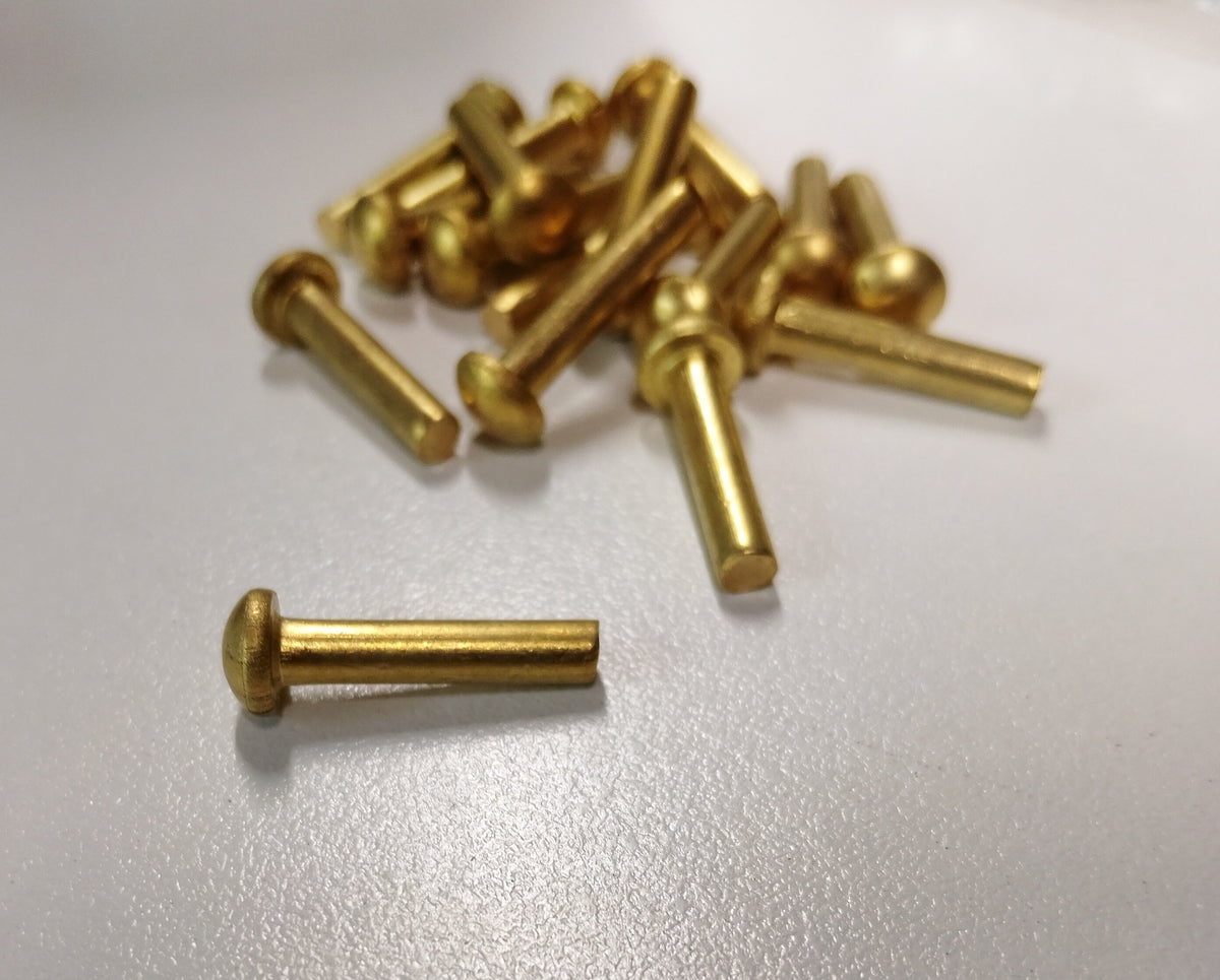 Solid Brass Blacksmith Rivet 1/8 x 1/2| Make Your Own Medieval