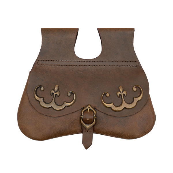 15th Century Kidney Pouch with Antique Brass Fleur de Lis Mounts| Make ...
