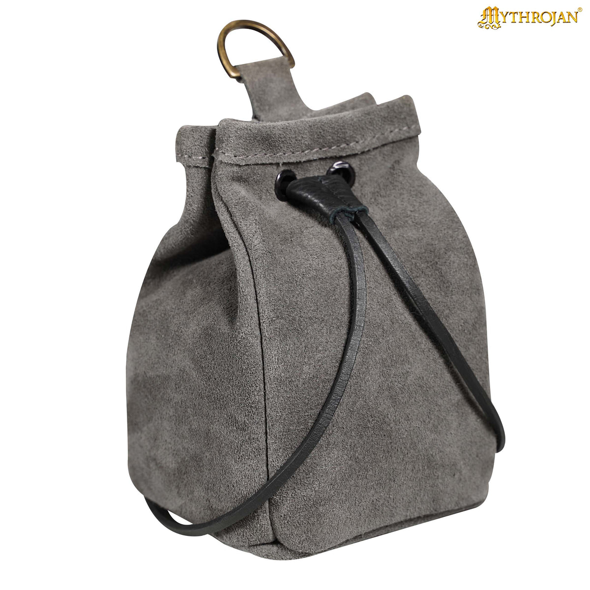 Medieval Drawstring Belt Bag - Grey| Make Your Own Medieval