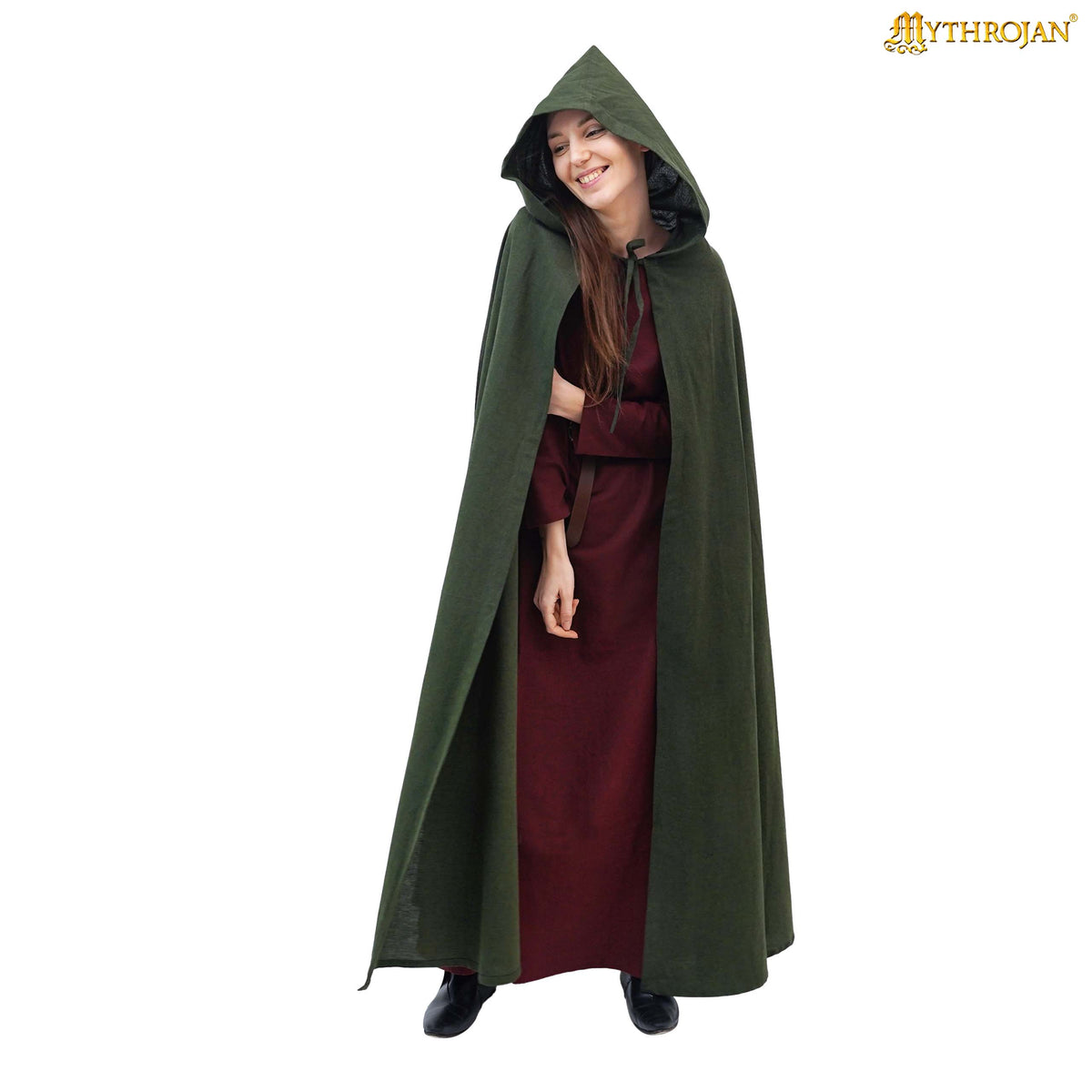 Green Viking Cloak With Hood| Make Your Own Medieval