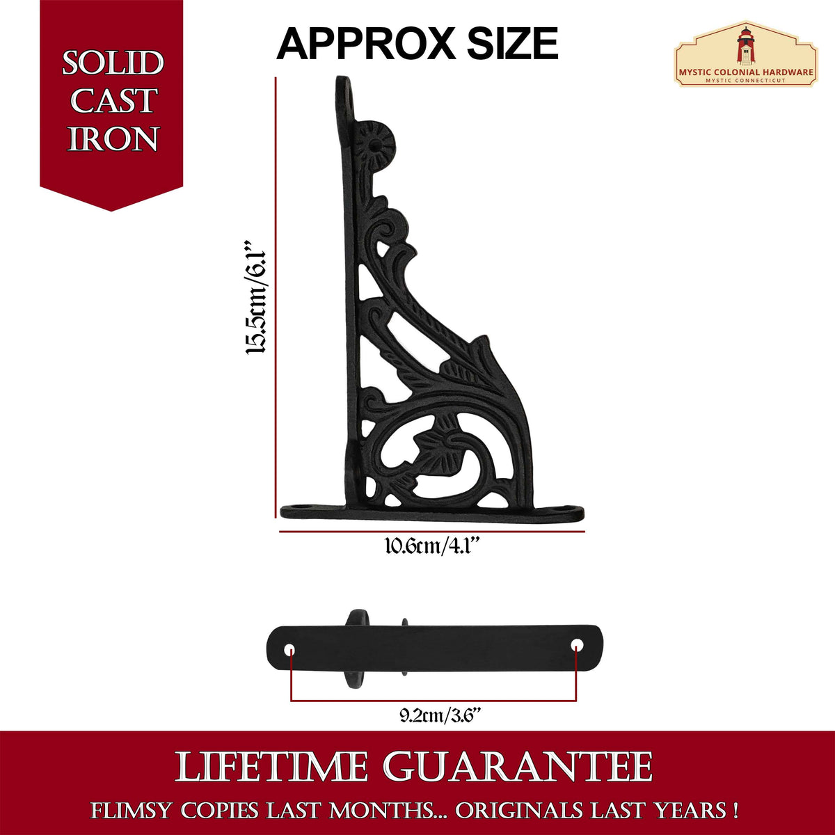 Rustic Cast Iron Shelf Brackets – Set of 2| Make Your Own Medieval