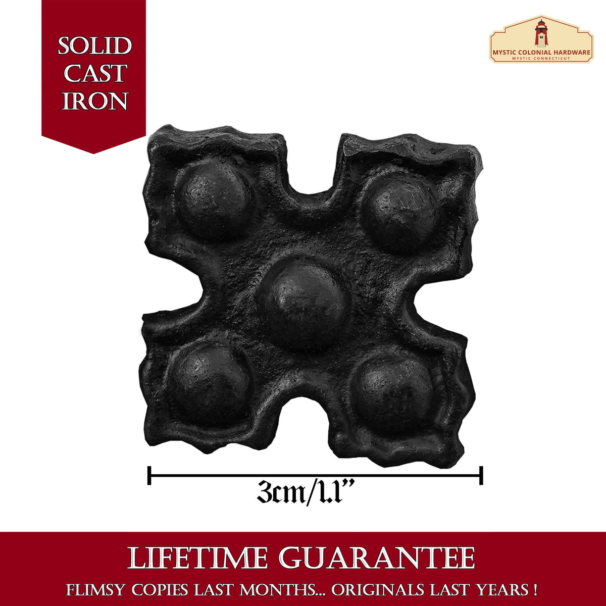 Rustic Cast Iron Nails - Crossed Head (Set of 6)| Make Your Own Medieval