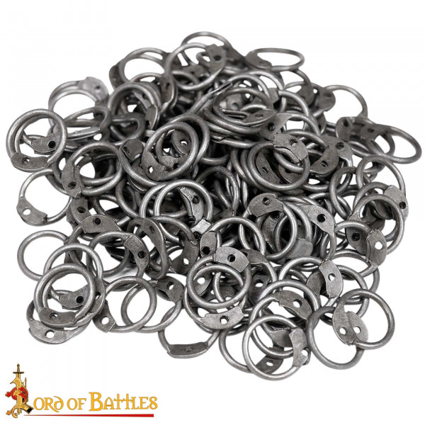 Loose Chainmail Rings 6mm 17g Blackened Flat Ring. Includes Round ...