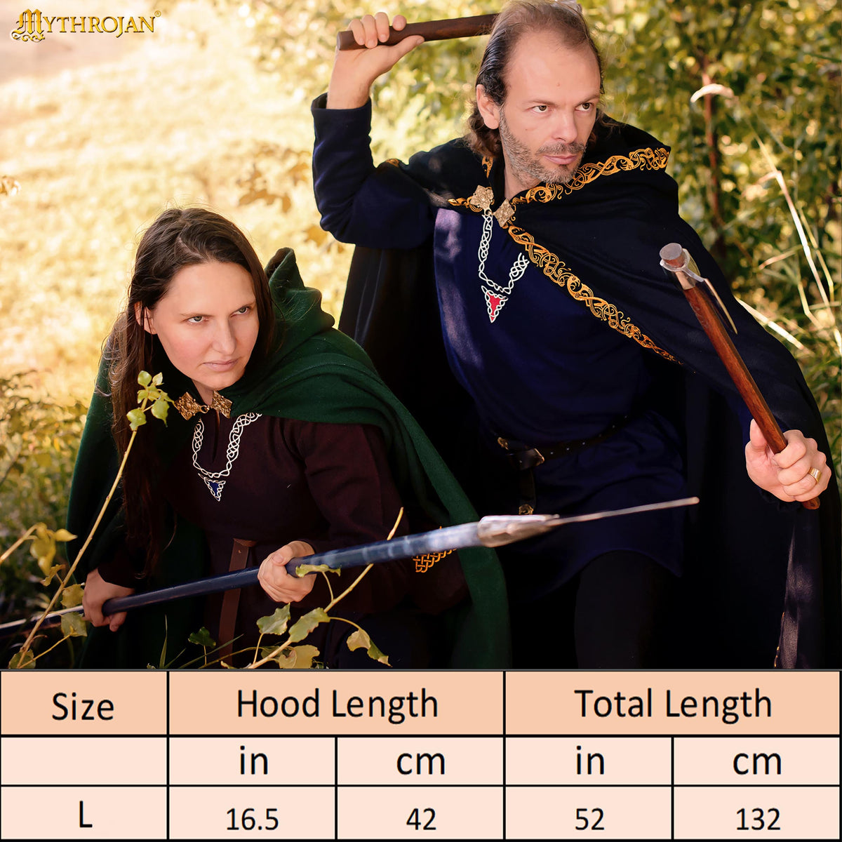 Green Wool Cape With Brass Viking Clasp| Make Your Own Medieval