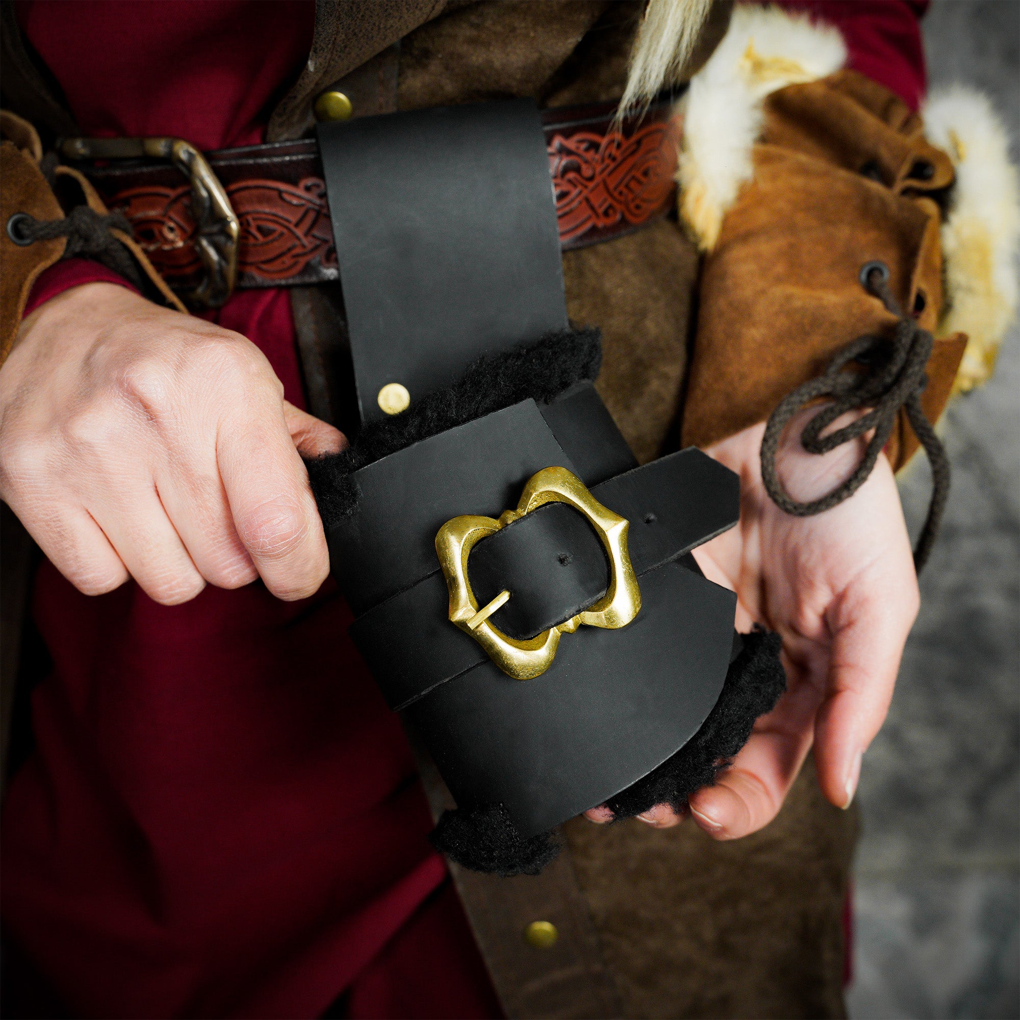 Barbarian Buckled LARP Sword Frog| Make Your Own Medieval