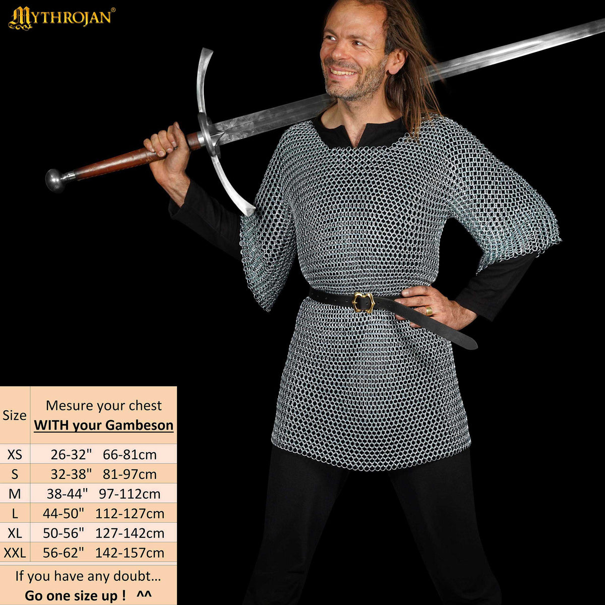 Chainmail Shirt with Coif – Zinc Plated - Medium Size| Make Your Own ...