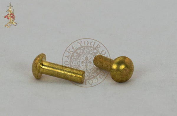 Solid Brass Blacksmith Rivet 1/8 x 1/2 | Make Your Own Medieval
