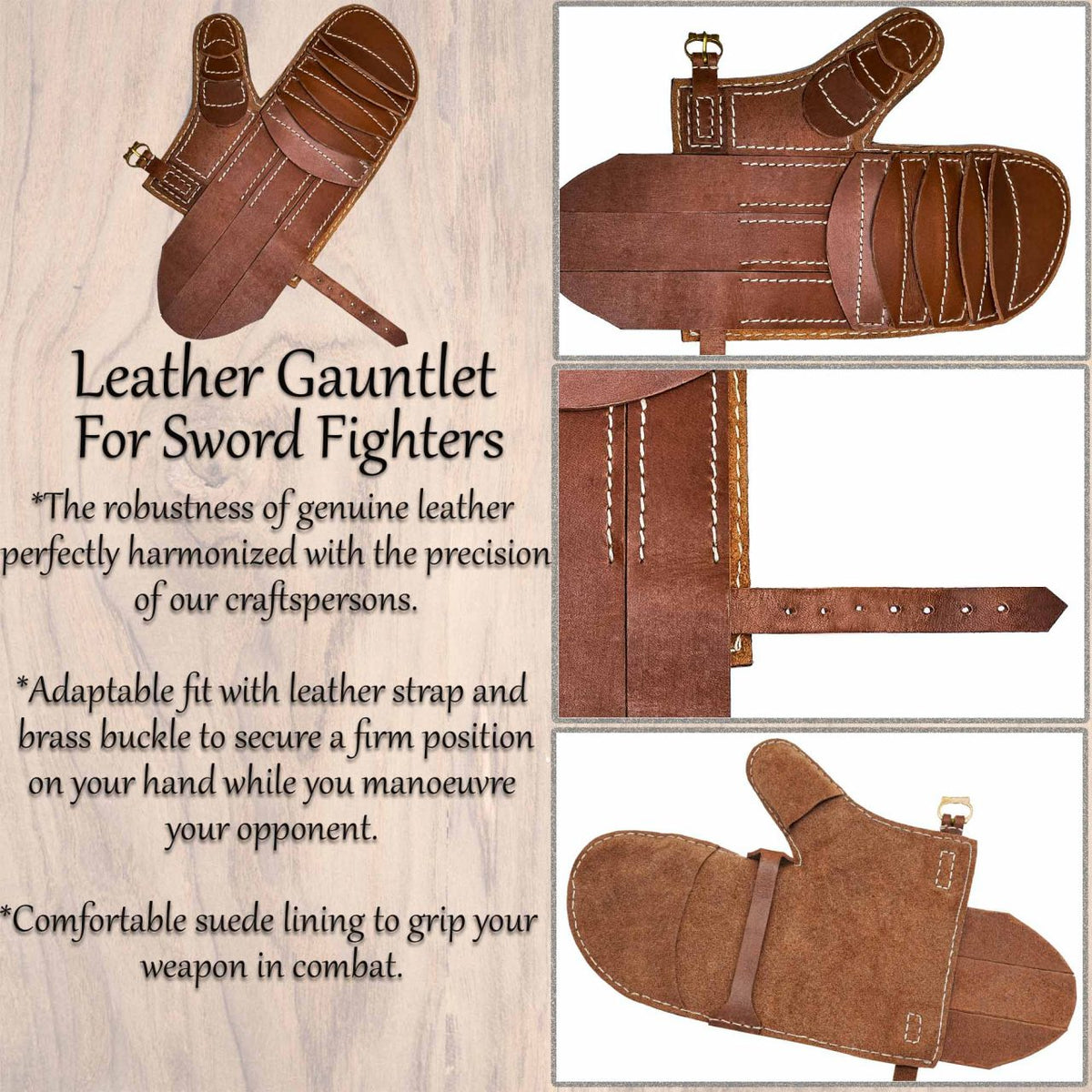 Viking Leather Gauntlets - Right or Left Hand| Make Your Own Medieval
