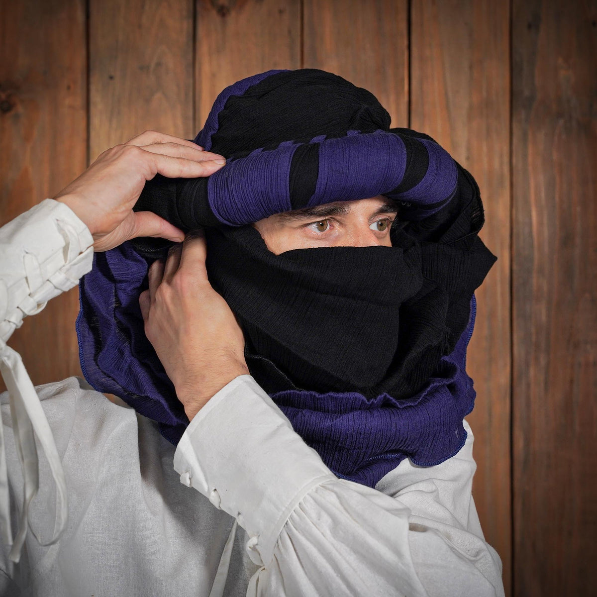 The Arabian Scout Desert Hat - Purple and Black| Make Your Own Medieval