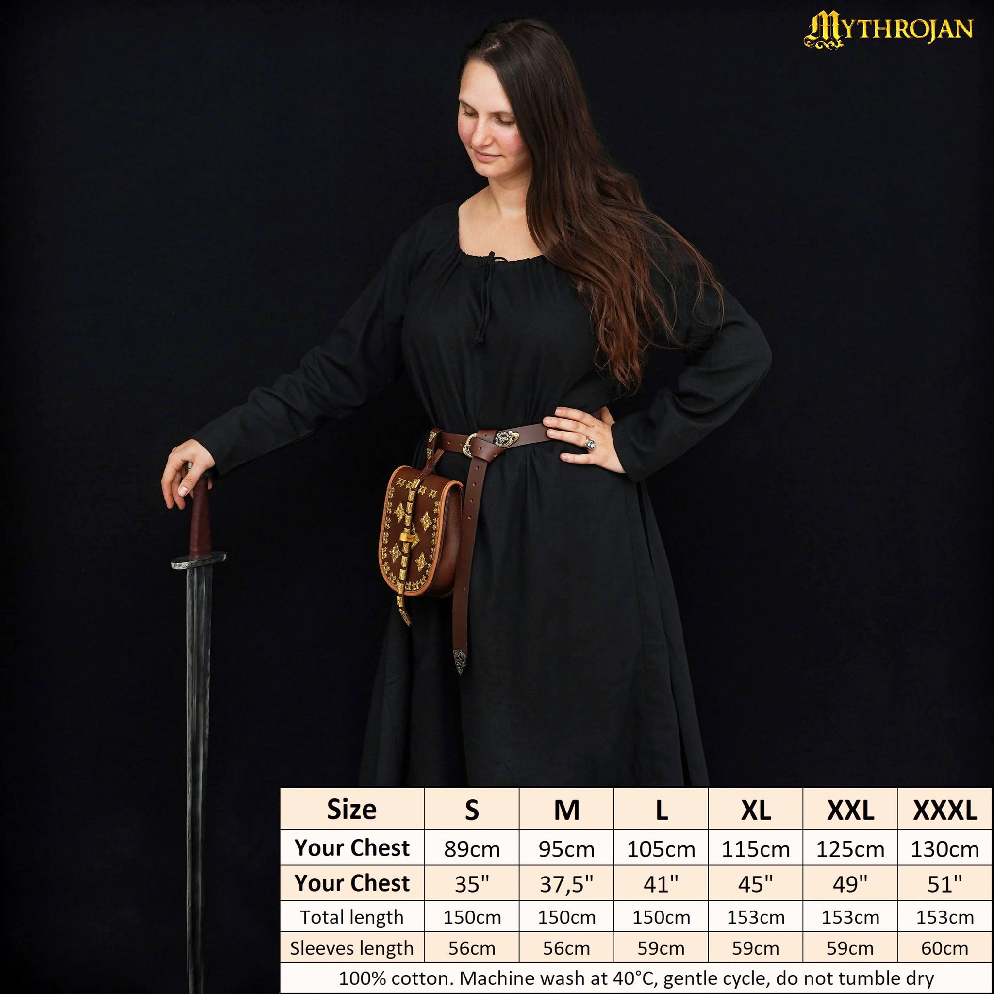 Maiden Dress - Black Cotton | Make Your Own Medieval