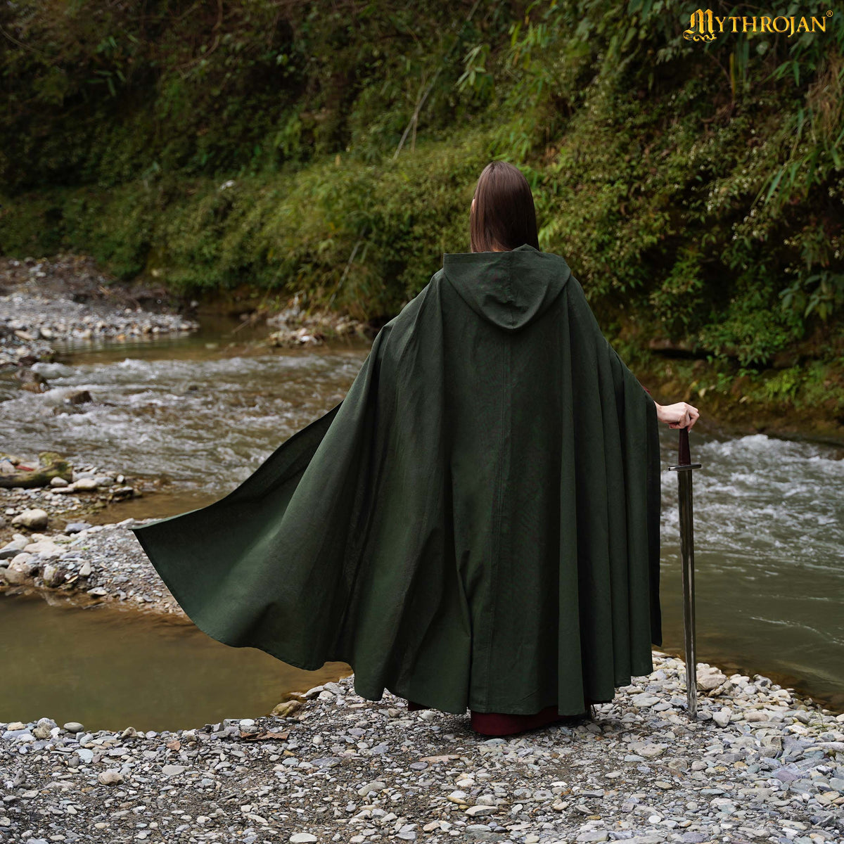 Green Viking Cloak With Hood| Make Your Own Medieval