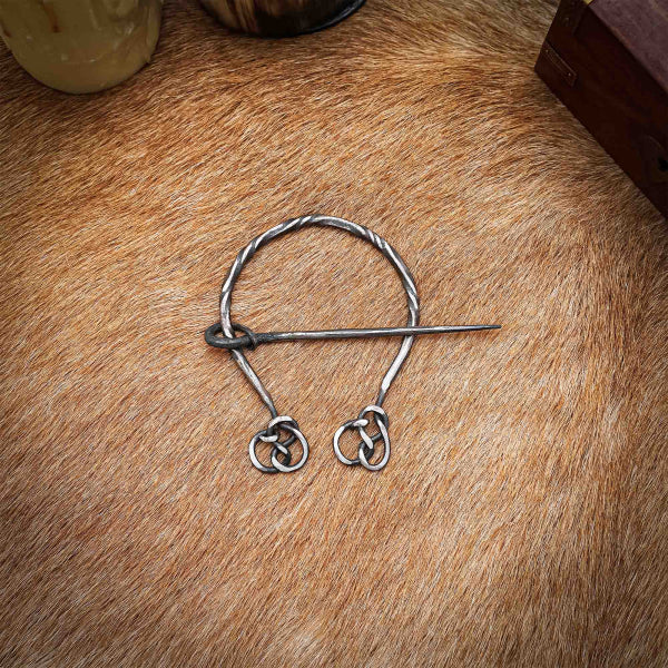 Dark Ages Horse Shoe Shaped Forged Cloak / Fibula| Make Your Own Medieval