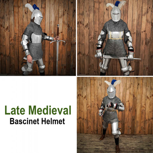 Medieval Helm, Bascinet Early - Mid 14th Century Helmet| Make Your Own ...