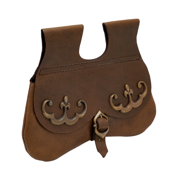 15th Century Kidney Pouch with Antique Brass Fleur de Lis Mounts| Make ...