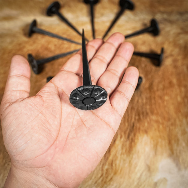 Forged Nail 10cm Flower Head | Make Your Own Medieval