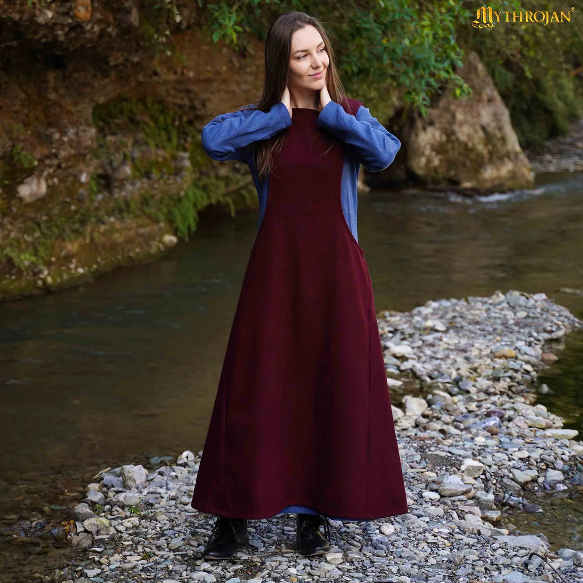 Medieval Sideless Surcoat - Red Wool| Make Your Own Medieval