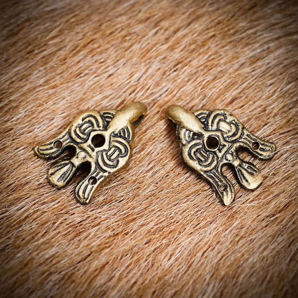 Viking Raven Winingas Leg Wrap Hooks - with centre hole| Make Your Own ...