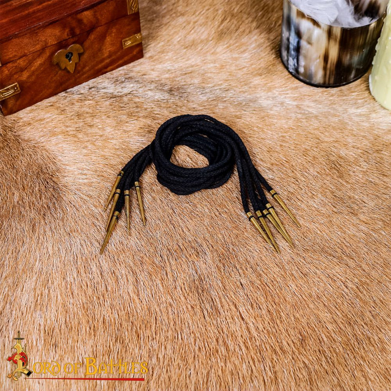 Aglets Pair on Cord 45cm long| Make Your Own Medieval