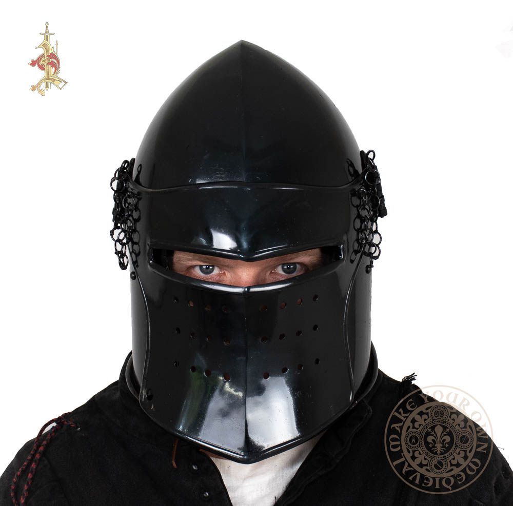 Medieval Bascinet Helm with Movable and Removable Visor- 14 gauge| Make ...