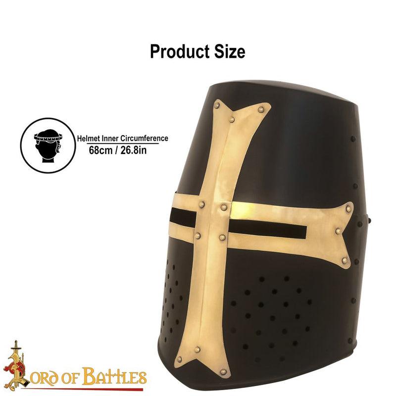 Medieval Great Helm 14th century Re-enactment combat Helm (14 Gauge ...