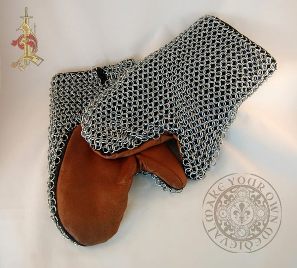 Chain Mail Padded Mittens Medieval armour | Make Your Own Medieval