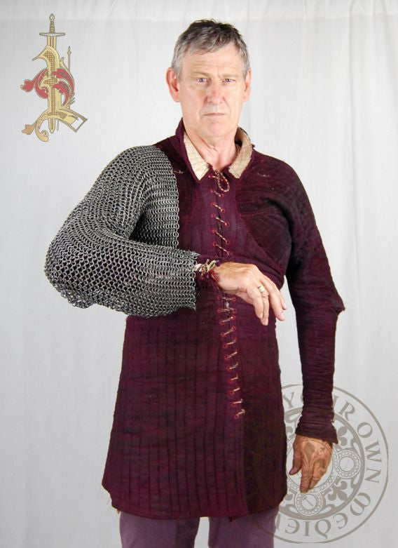 Chainmail Sleeves with Parital Chest - Flat Ring Round Rivet (9mm 17g ...