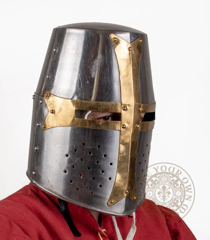 Medieval Great Helm 14th century Re-enactment combat Helm (14 Gauge ...