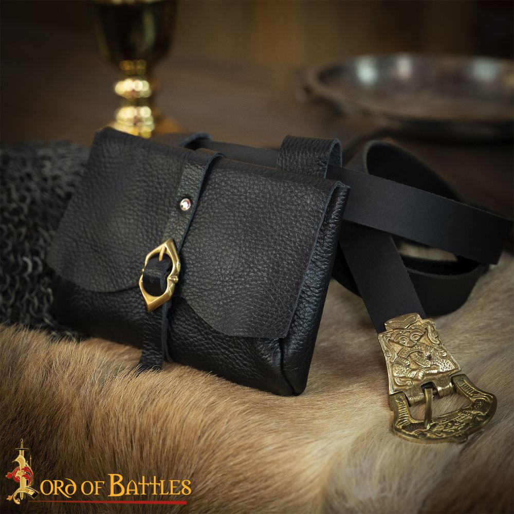 Medieval Bag with Buckle- Brown or Black| Make Your Own Medieval