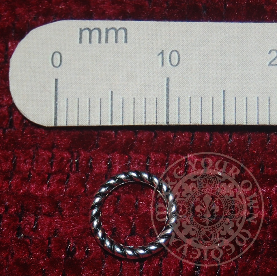 Stripe Lacing Ring Silver - Set of 20| Make Your Own Medieval