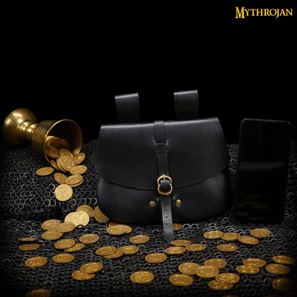Medieval Leather Bag - Black| Make Your Own Medieval