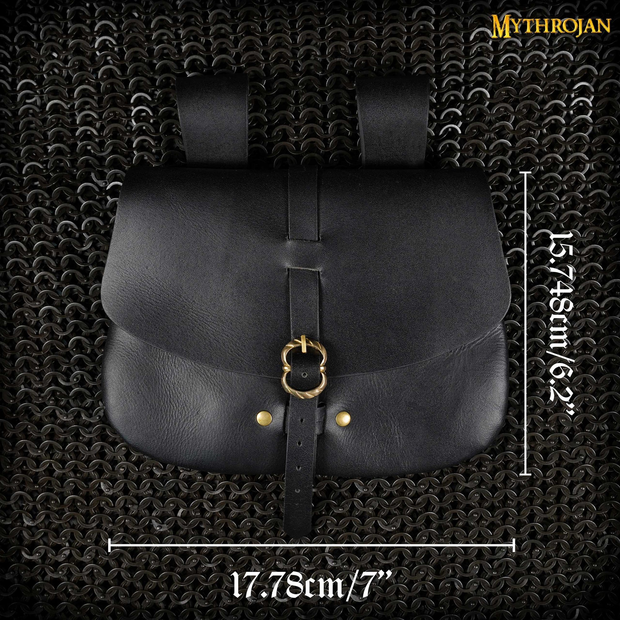 Medieval Leather Bag - Black| Make Your Own Medieval