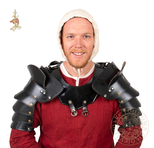 Leather Pauldrons with Sword Breakers | Make Your Own Medieval