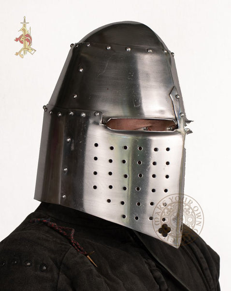 Medieval Great Helm 14th century Re-enactment combat Helm (14 Gauge ...