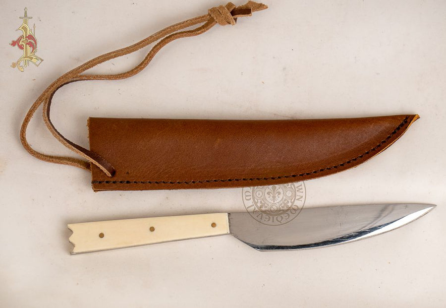 Medieval Knife with Bone Handle and Scabbard| Make Your Own Medieval