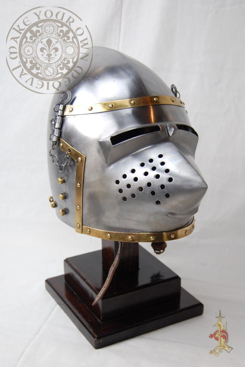 Hounskull Pig-Face Bacinet 14th Century Medieval Helm | Make Your Own ...