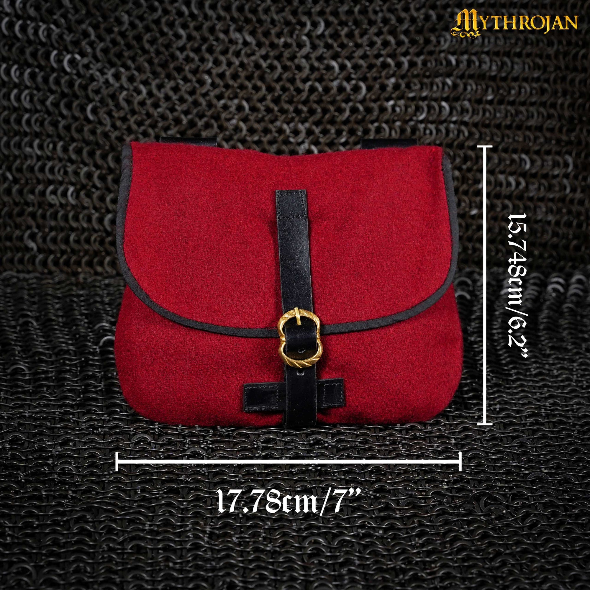 Red Wool Medieval Bag| Make Your Own Medieval