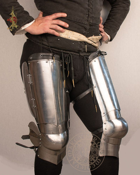 14th / 15th Century Milanese Cuisse Leg Armour - 16 Gauge - Leeds Armo ...