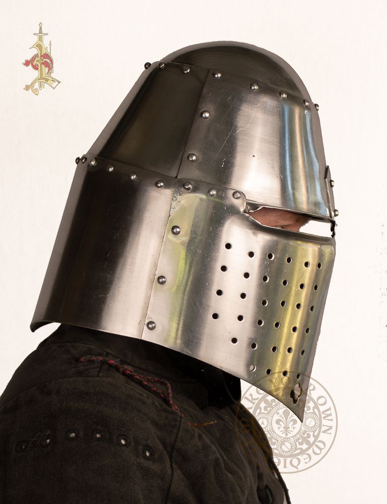 Medieval Great Helm 14th century Re-enactment combat Helm (14 Gauge ...