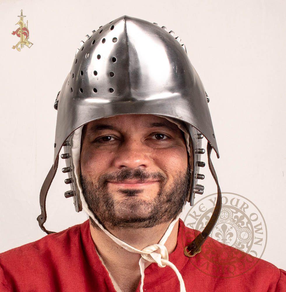 Hounskull Pig-Face Bared Ocular Visor Bascinet 14th - 15th Century Hel ...