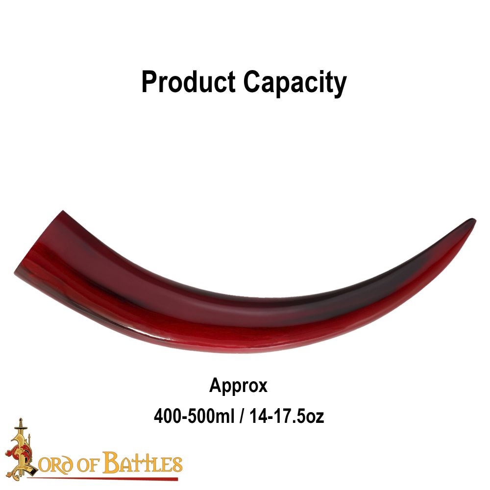 Large Red Drinking Horn (13"-15")| Make Your Own Medieval