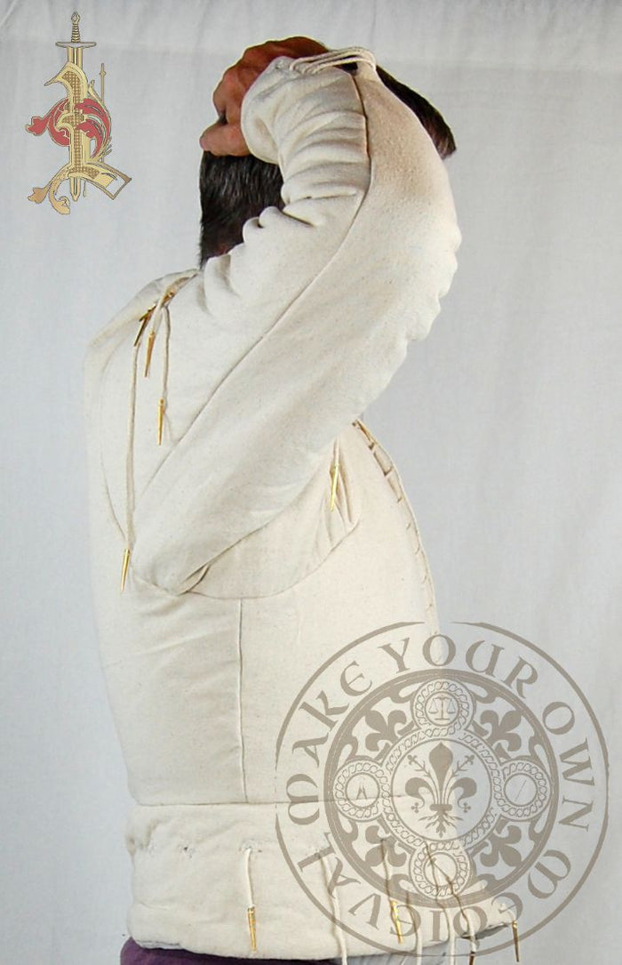 15th Century Arming Doublet With Aglets - Black, White and Red| Make ...