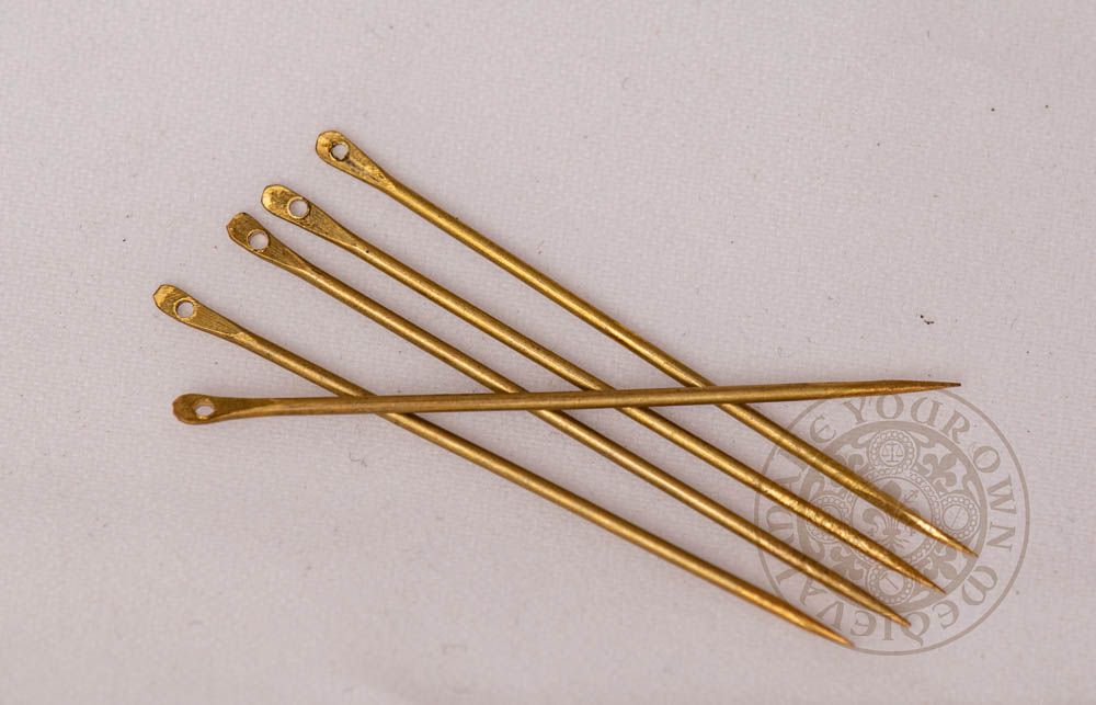 Medieval Brass Sewing Needle - Set of Five| Make Your Own Medieval