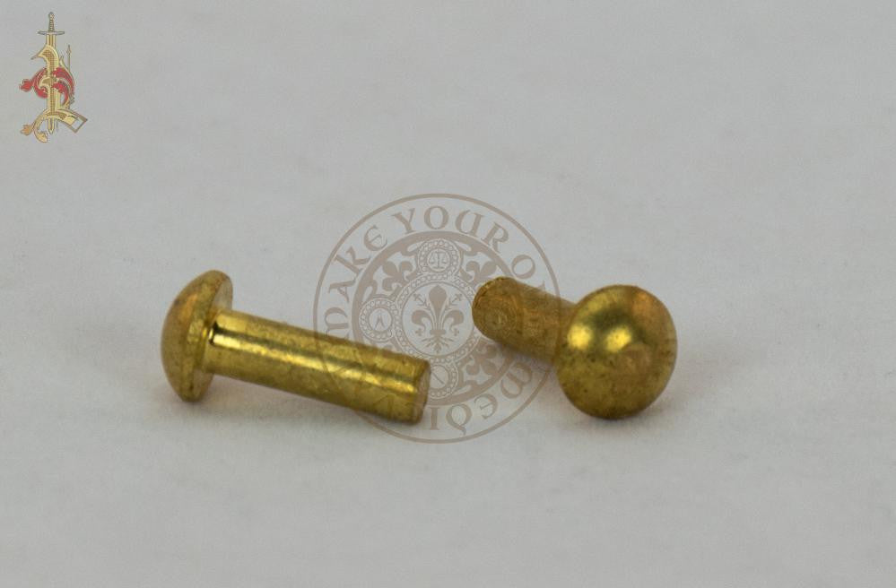 Solid Brass Blacksmith Rivet 19mm x 5mm| Make Your Own Medieval