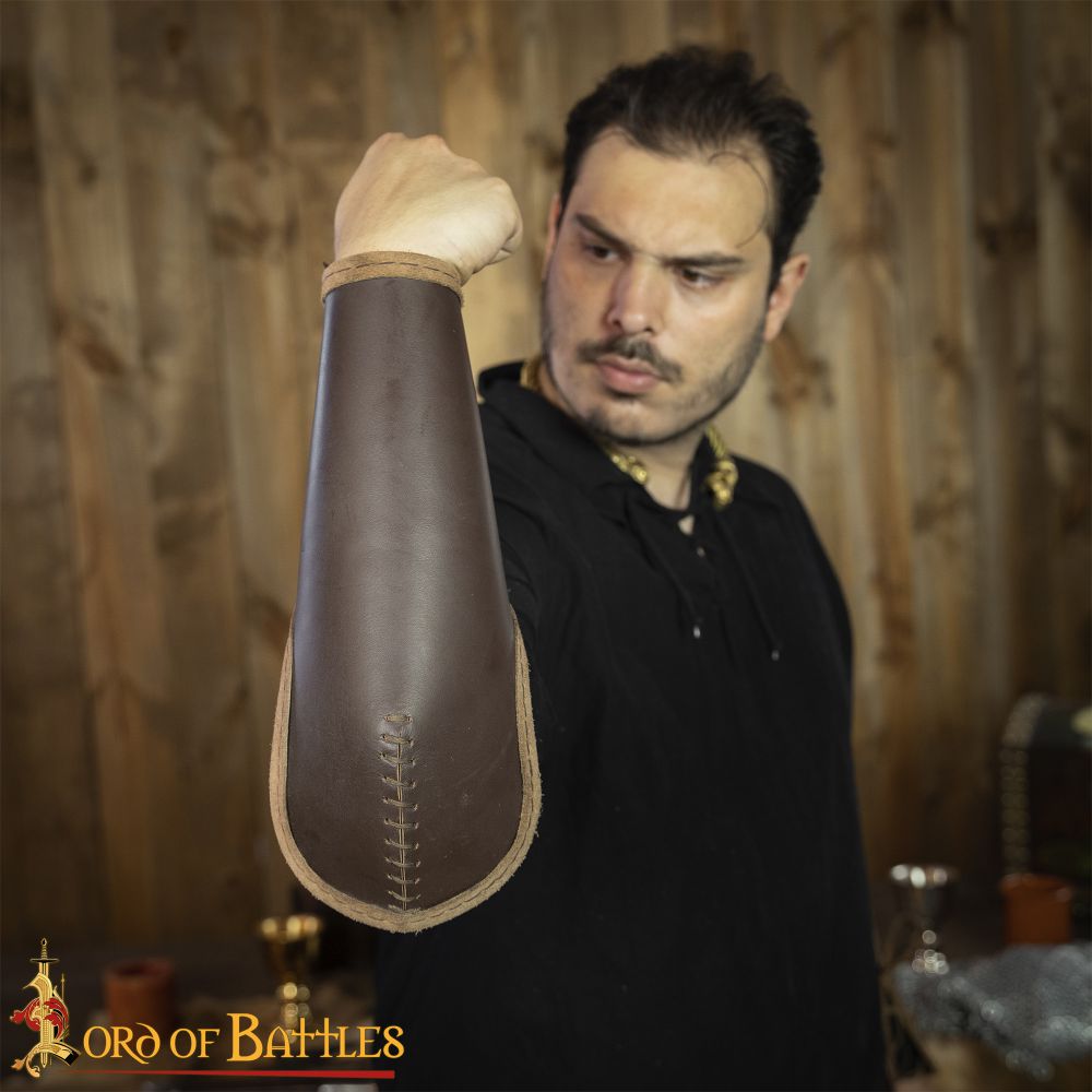 Viking Reenactment Elbow Safety Leather Vambraces| Make Your Own Medieval