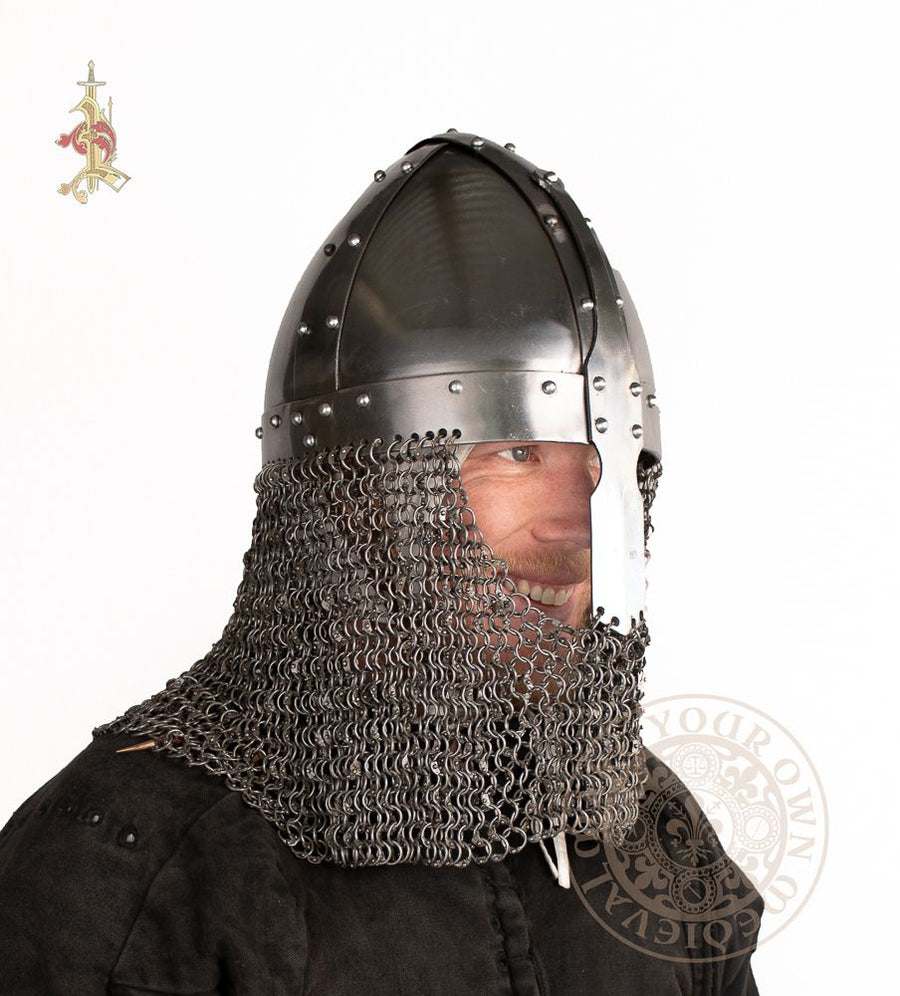Crusader Spangenhelm with Attached Camail (14 Gauge)| Make Your Own ...
