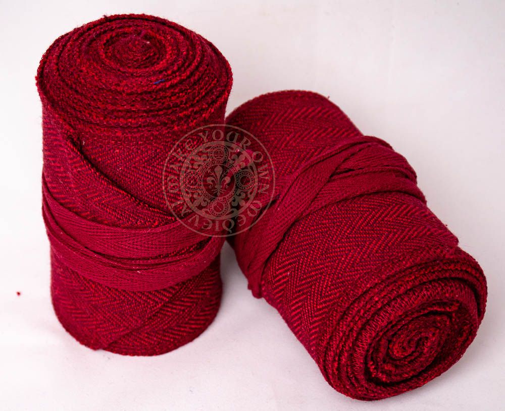 Viking Winingas – Red Leg Wraps| Make Your Own Medieval