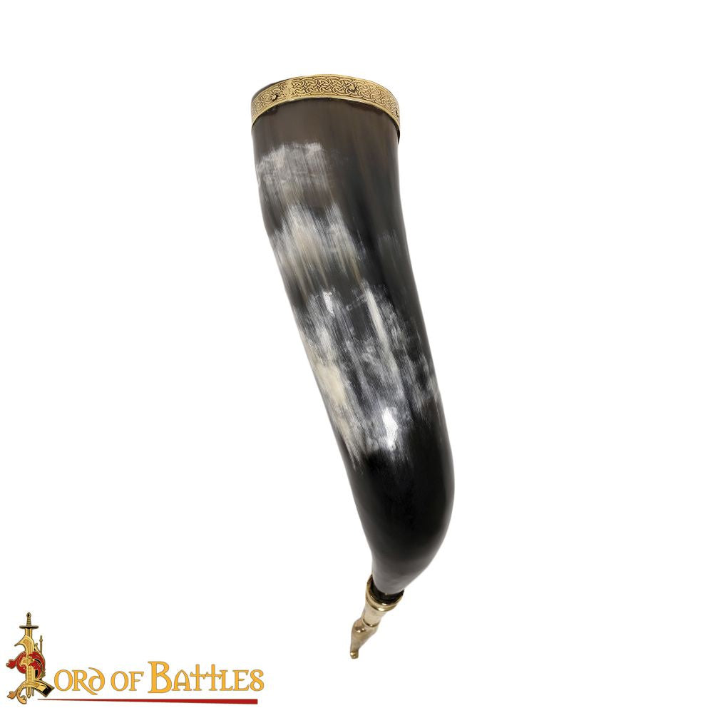 Norwegian Viking Reproduction Eagle Drinking Horn 32-38 cm (13"-15 ...