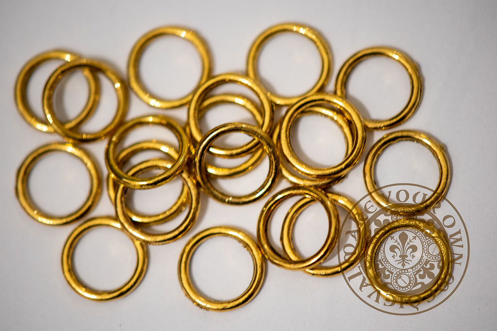 Solid Lacing Ring Gold- Set of 20| Make Your Own Medieval