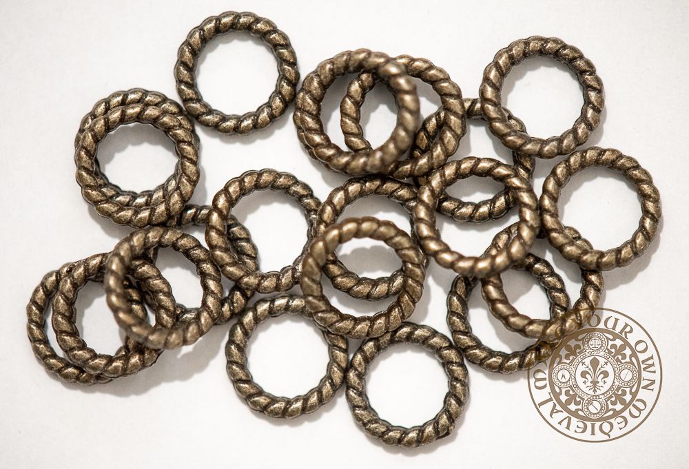 Twist Lacing Ring Antique -Set of 20| Make Your Own Medieval